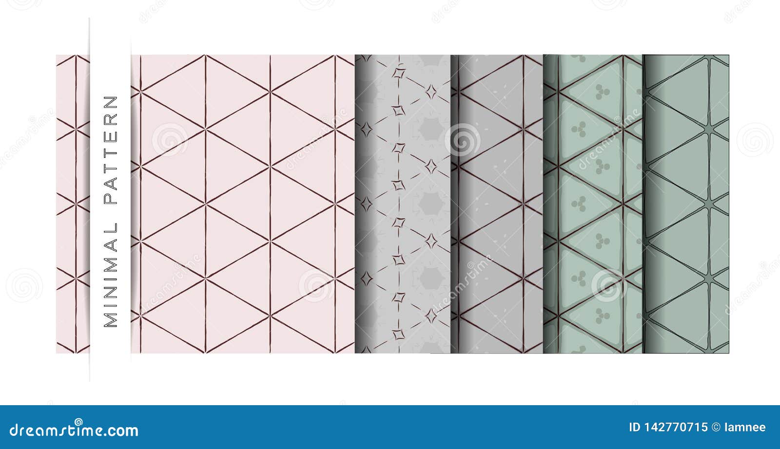 Set of the Minimal Pattern Wallpaper Pattern Background Stock Vector ...