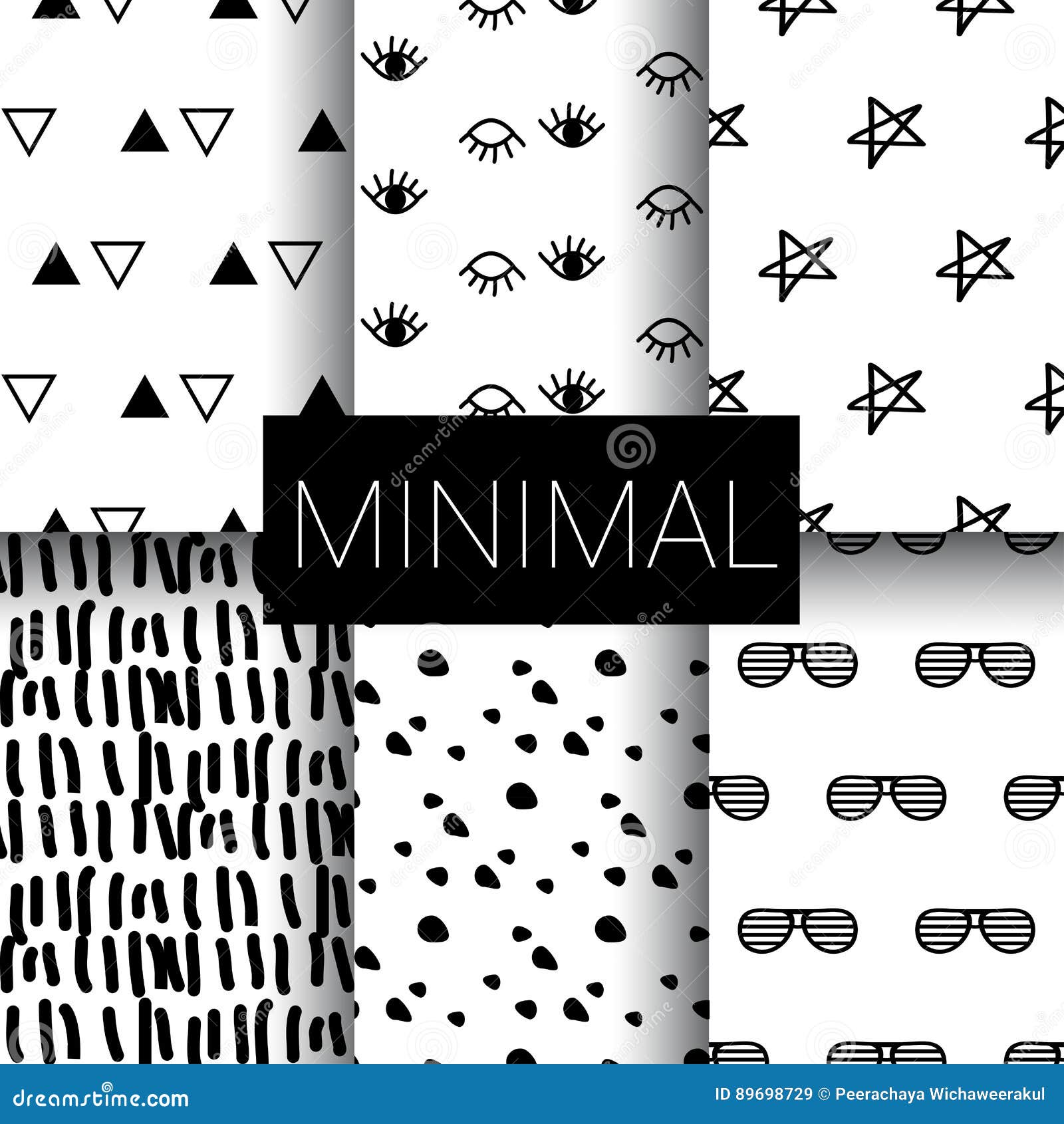 Set of Minimal Seamless Patterns Stock Vector - Illustration of ...