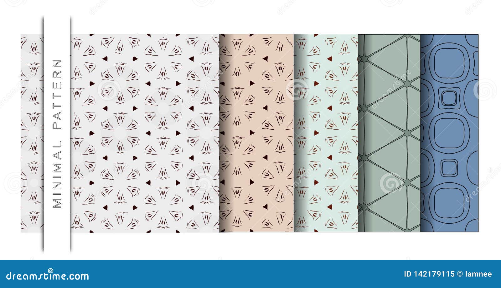 Set of the Minimal Wallpaper Pattern Background Stock Vector ...