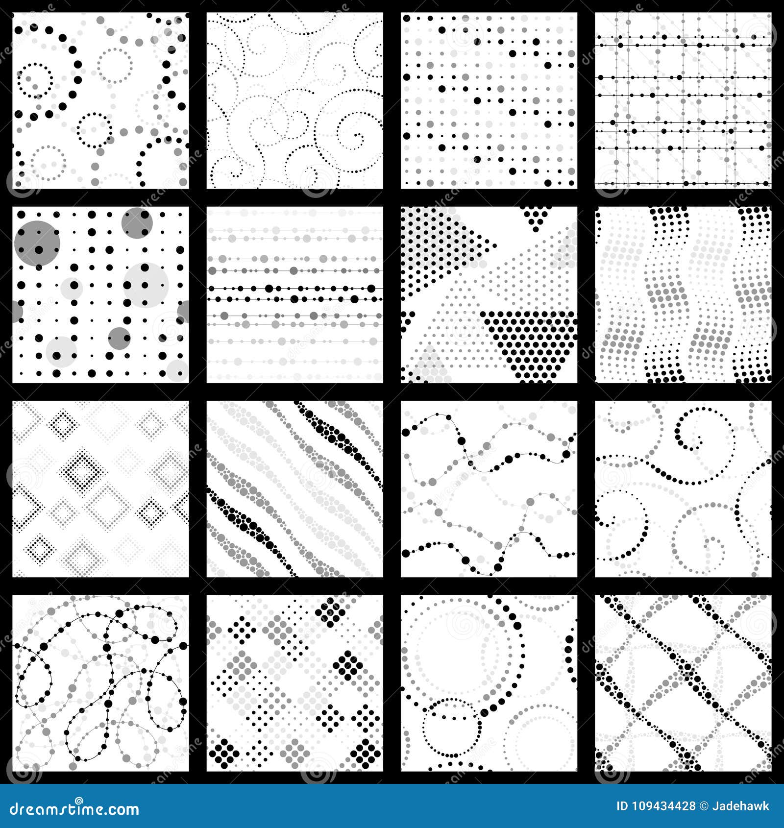 Set of Minimalist Dotted Patterns Stock Vector - Illustration of dacopy ...