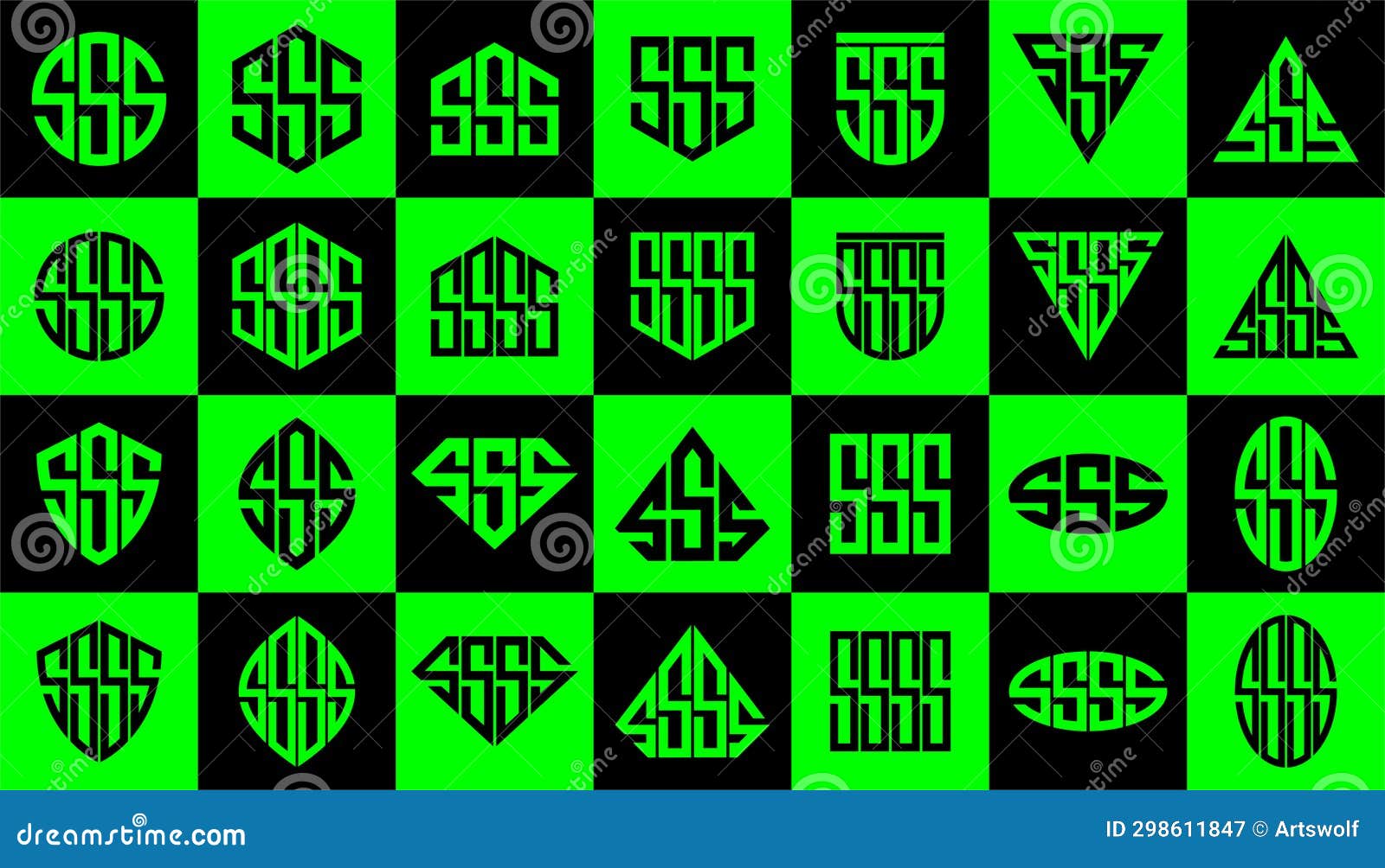 Set of Minimalist Line Abstract Letter S SSS SSSS Logo Design Stock ...