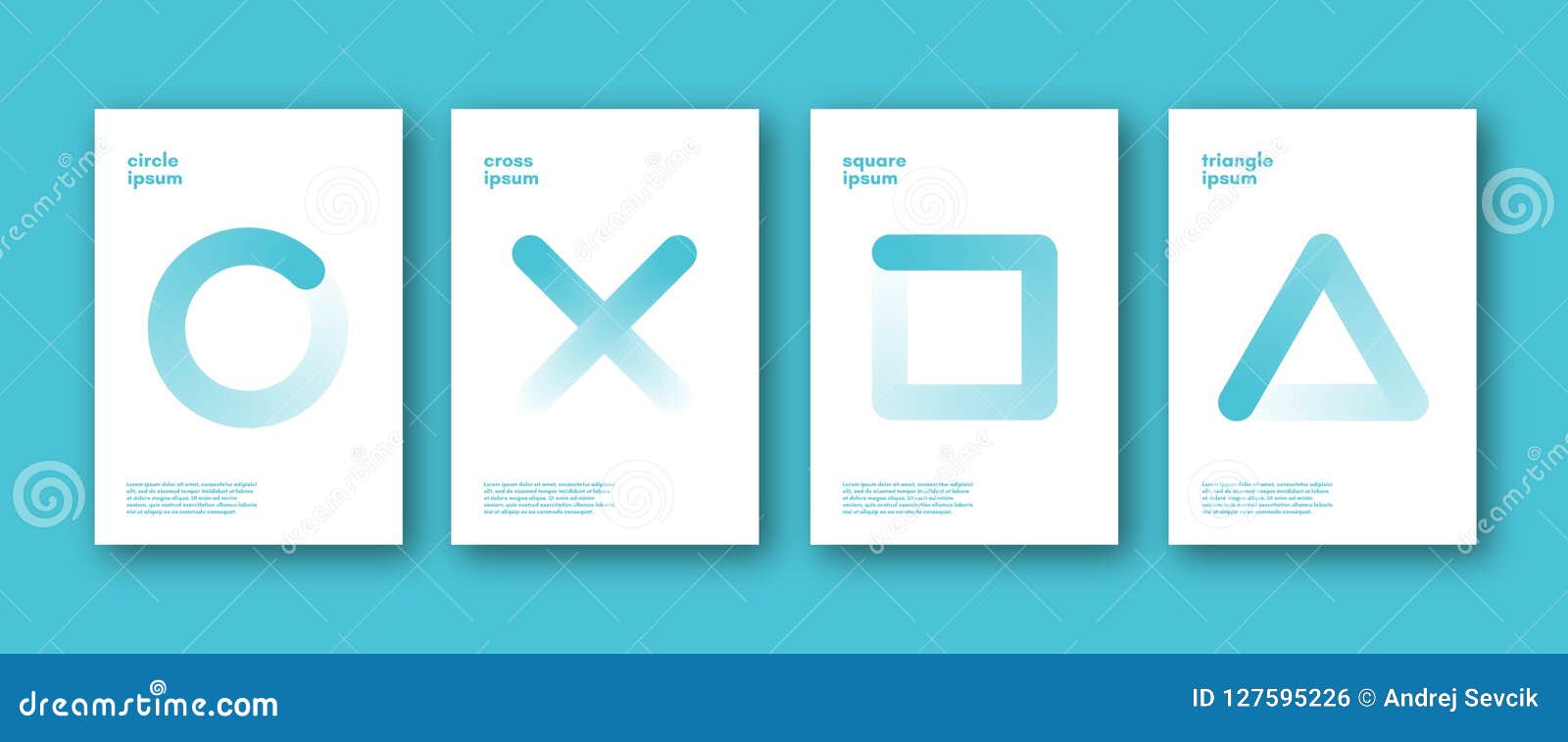 Set of Minimalistic Simple Shapes Backgrounds. Abstract Monochrome ...