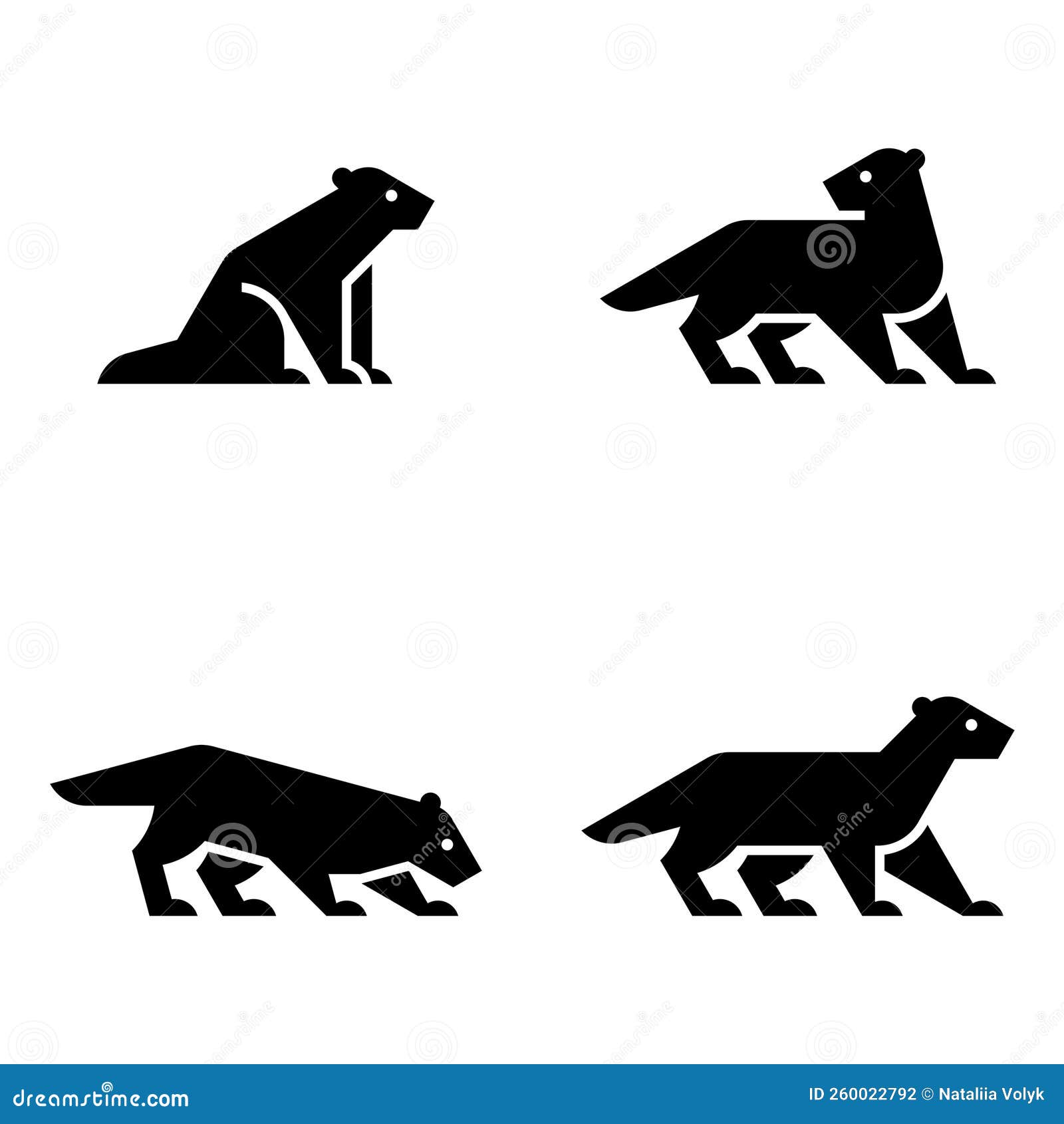 Set of Mink, Mink Logo stock vector. Illustration of fluffy - 260022792