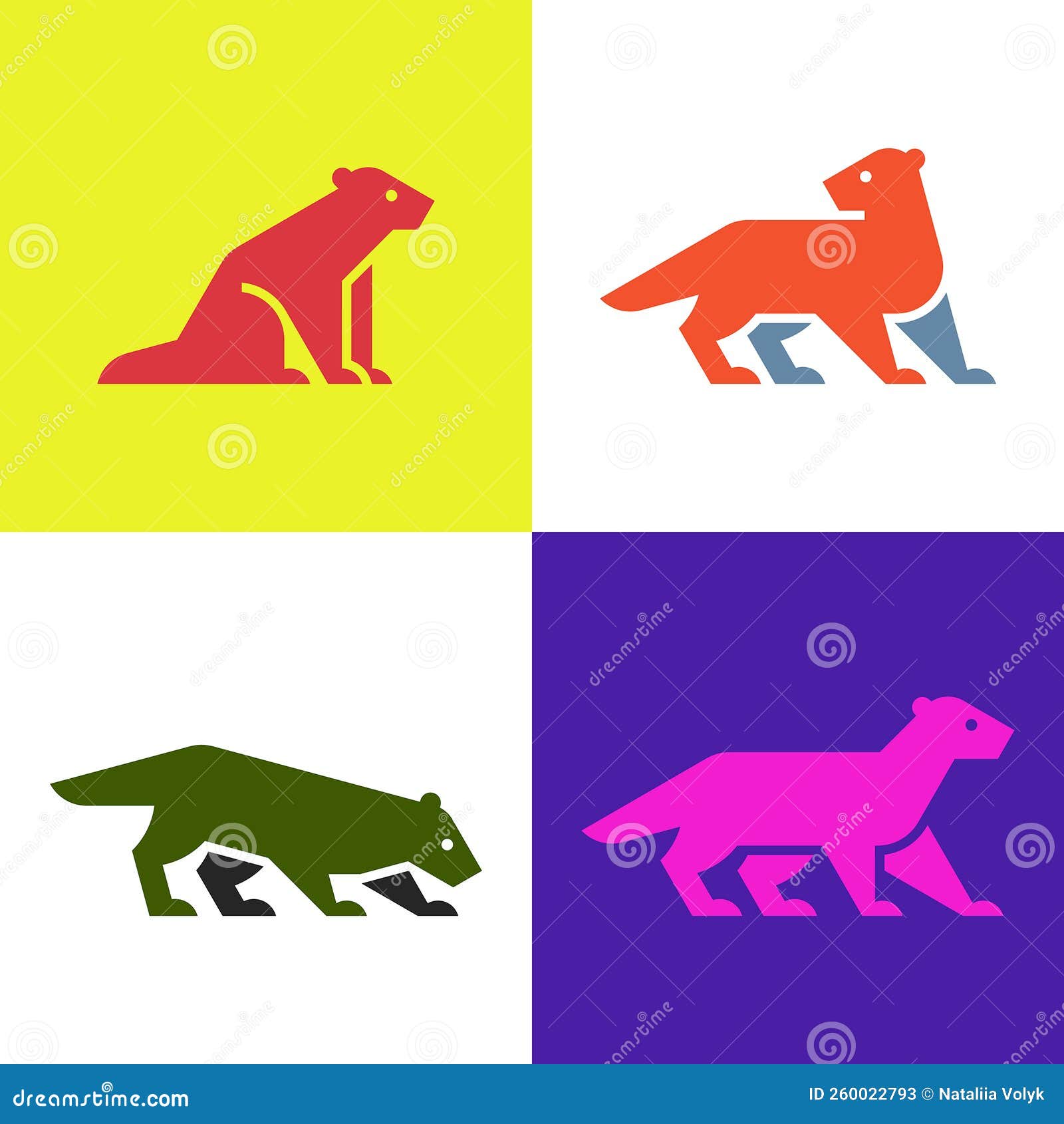 Set of Mink, Mink Logo stock vector. Illustration of animal - 260022793