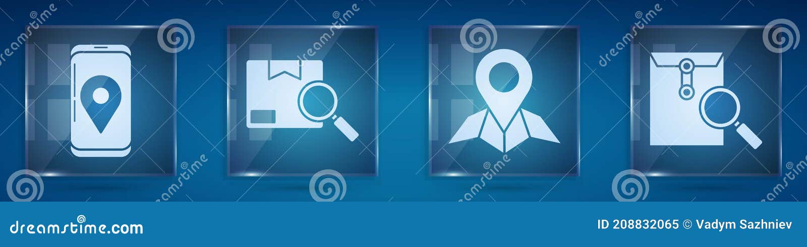 Set Mobile with App Delivery Tracking, Search Package, Placeholder on ...