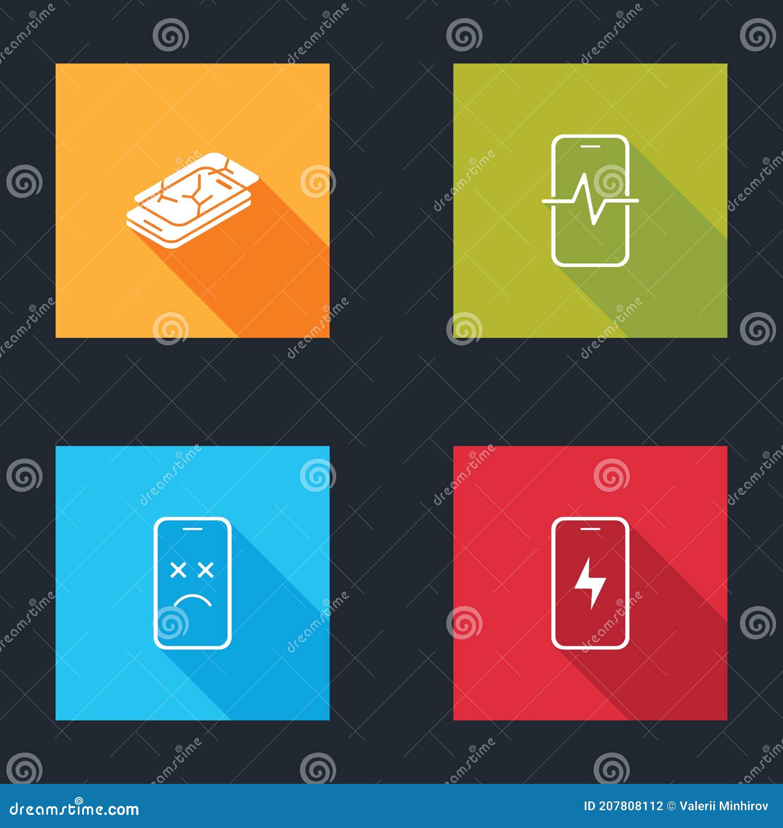 Set Mobile with Broken Screen, Phone Repair Service, Dead Mobile and ...