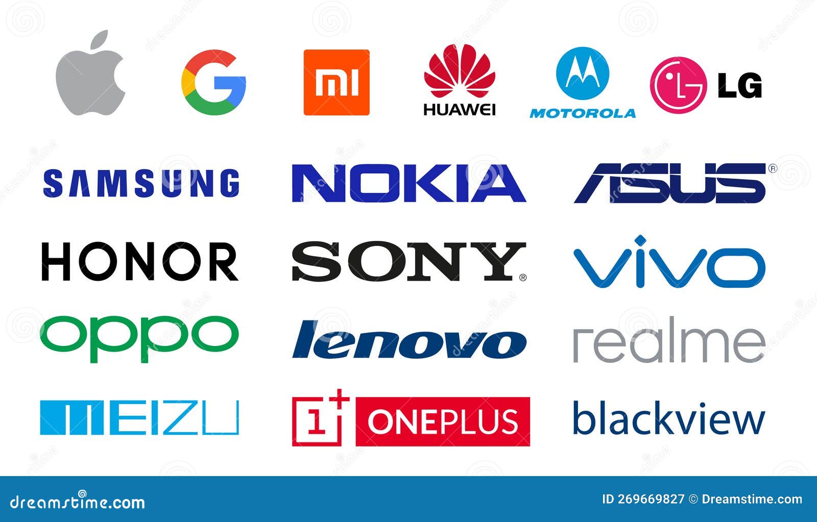 Set of Mobile Firms. Vector Illustration Editorial Photography ...