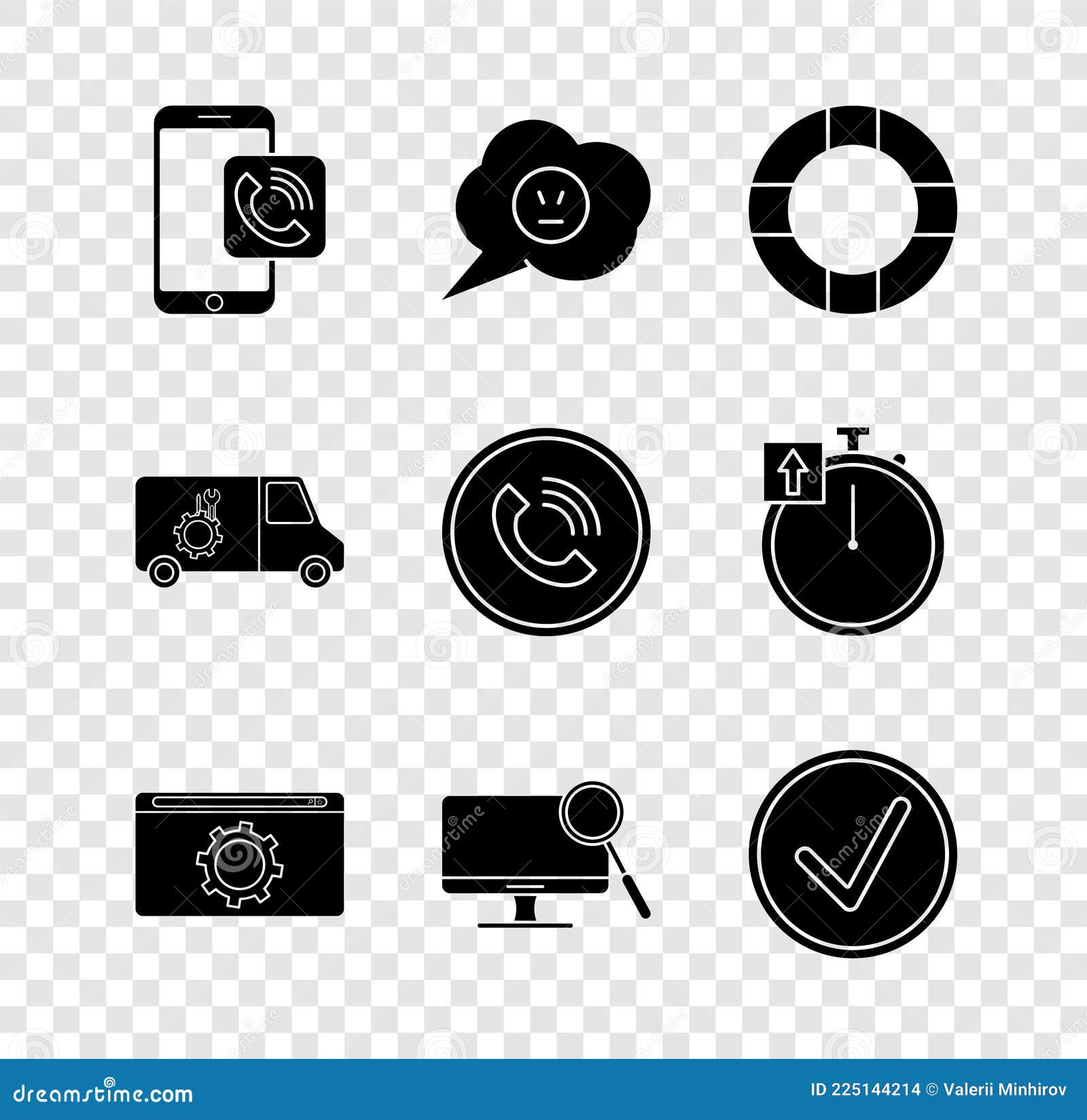 Set Mobile Phone Call, Speech Bubble with Angry Smile, Lifebuoy ... Set Mobile Phone Call, Speech Bubble with Angry Smile, Lifebuoy ...