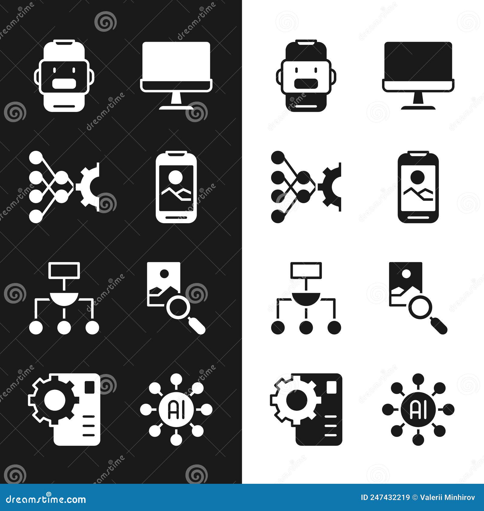 Set Mobile Phone, Neural Network, Chat Bot, Computer Monitor, Algorithm ... Set Mobile Phone, Neural Network, Chat Bot, Computer Monitor, Algorithm ...