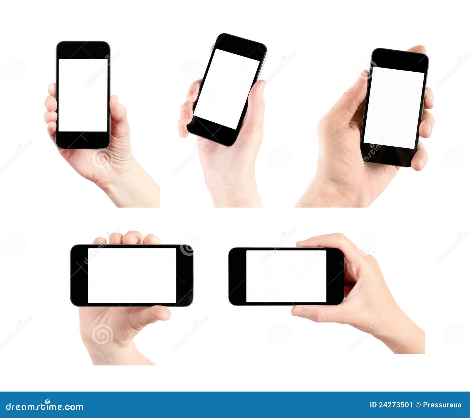 Set of Mobile Smart Phone Isolated Stock Image - Image of apple ...