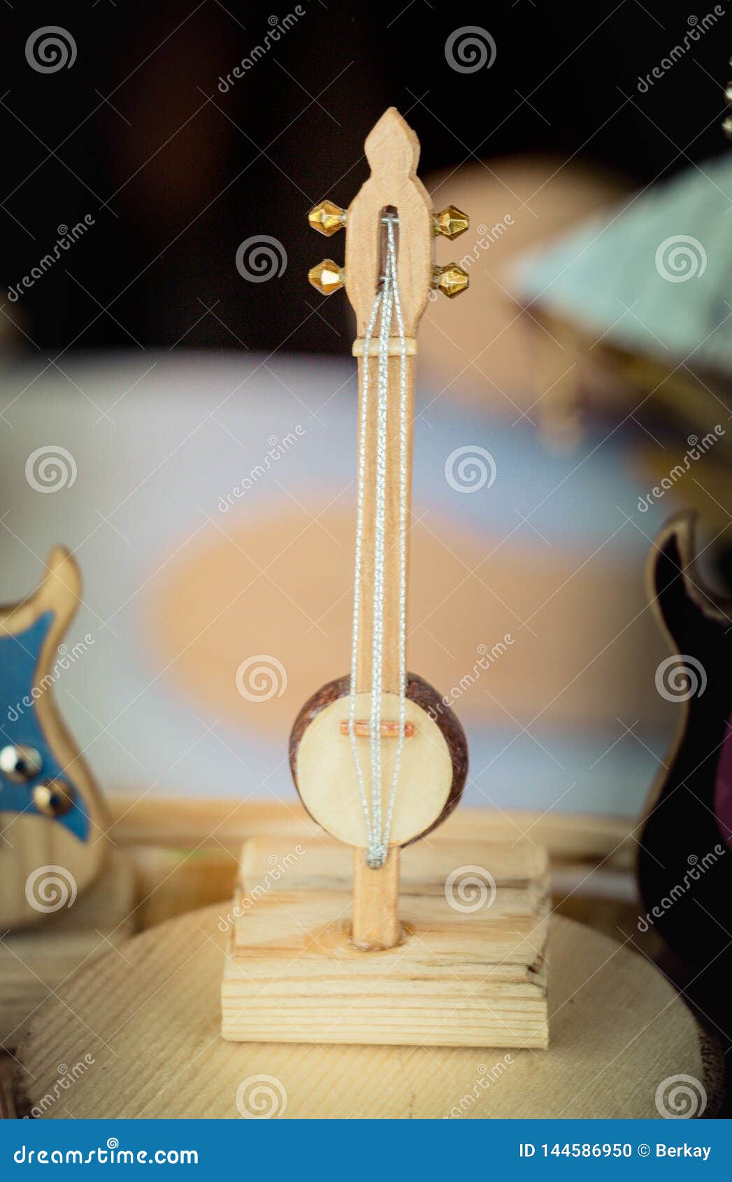 Set of Models of Wooden Musical Instruments Stock Photo - Image of ...