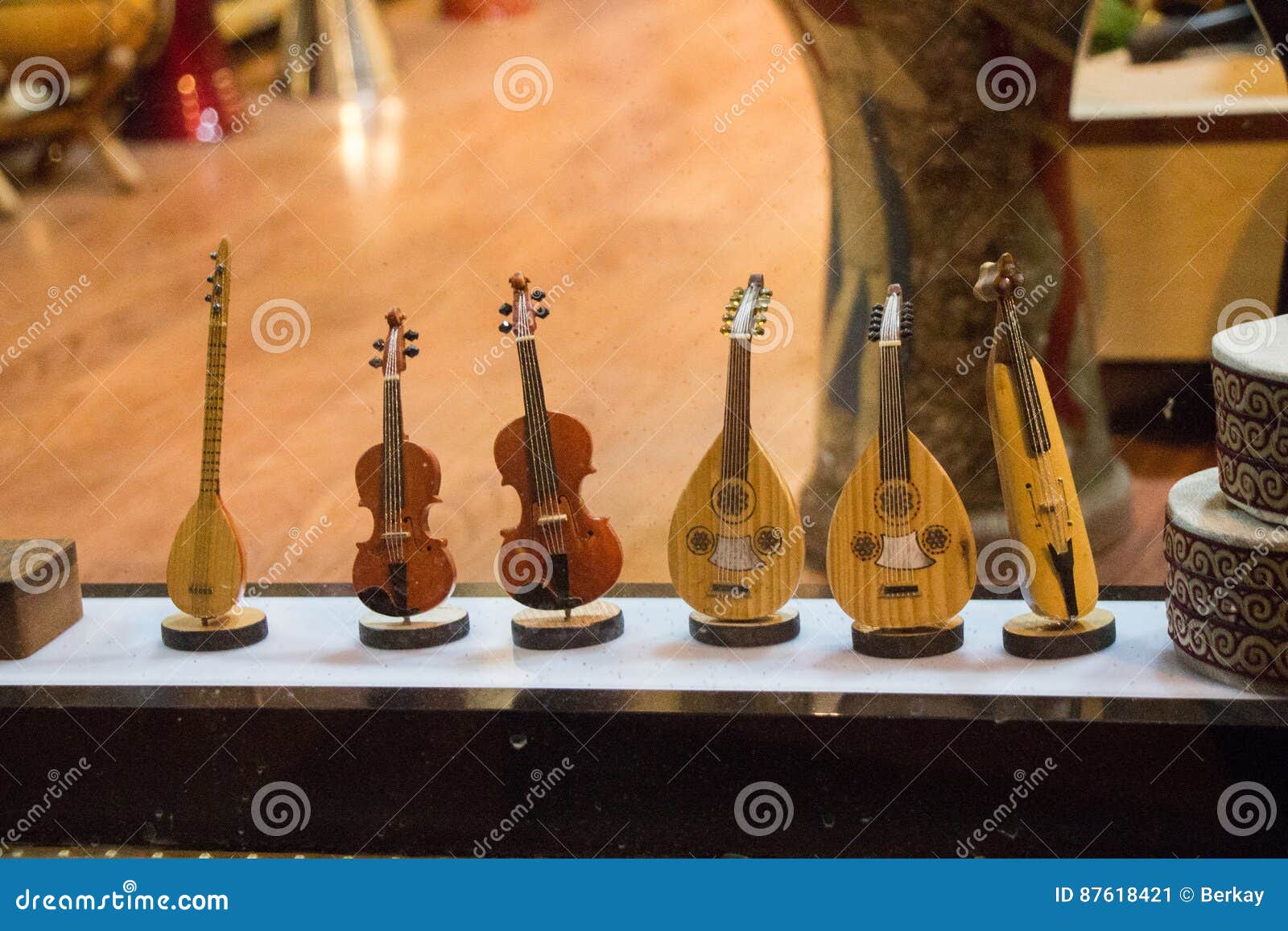 Set of Models of Wooden Musical Instruments Stock Image - Image of ...