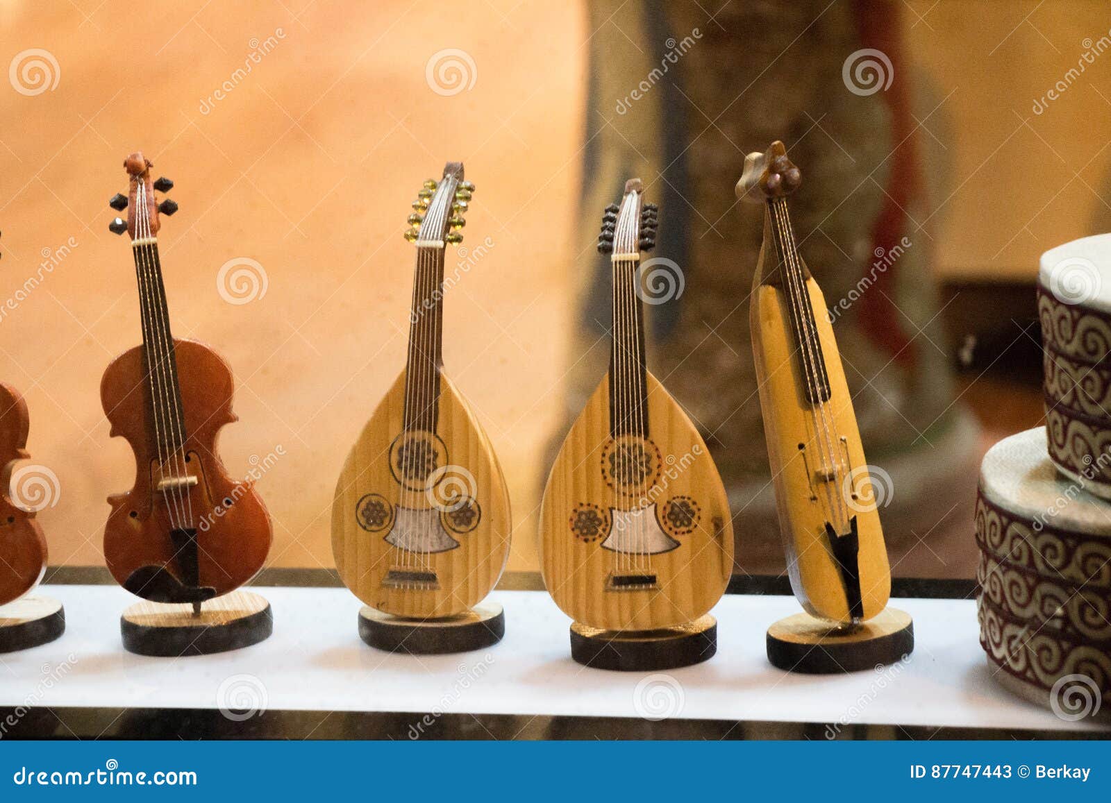 Set of Models of Wooden Musical Instruments Stock Image - Image of ...