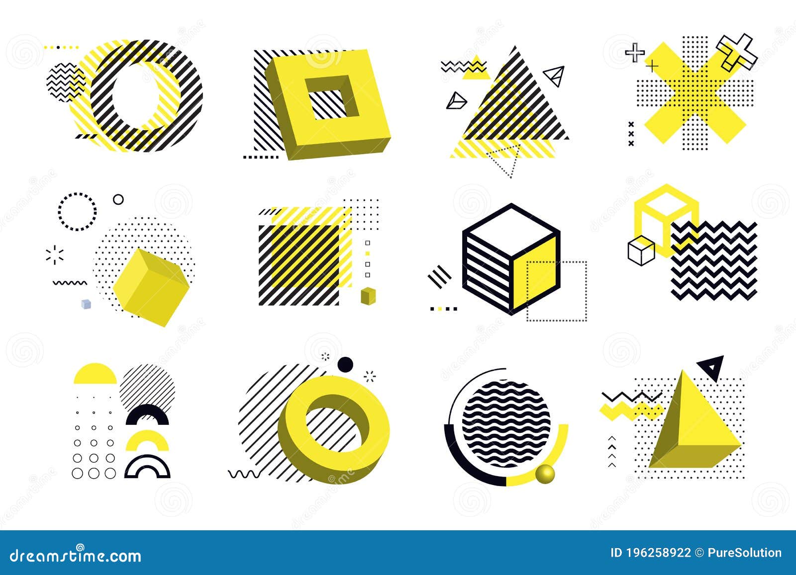 Set of Modern Abstract Elements for Graphic and Web Design Stock Vector ...
