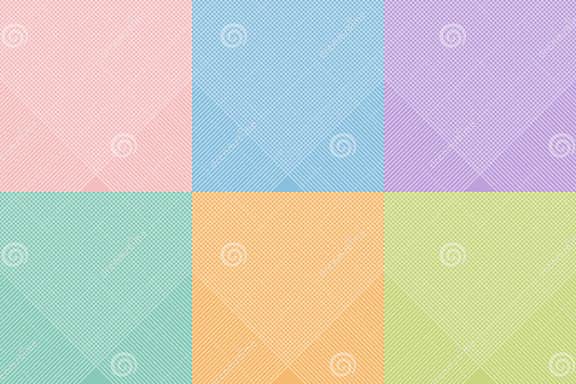 Set of Modern Abstract Lines Grid Pattern on Pastels Colors Background ...