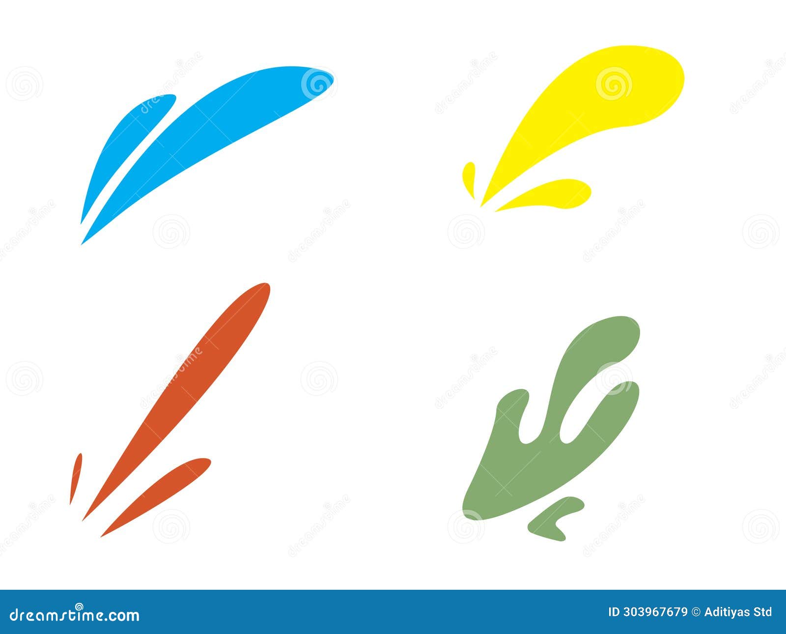 Set of Modern Abstract Splat Graphic Elements. Fluid Shapes. Templates ...