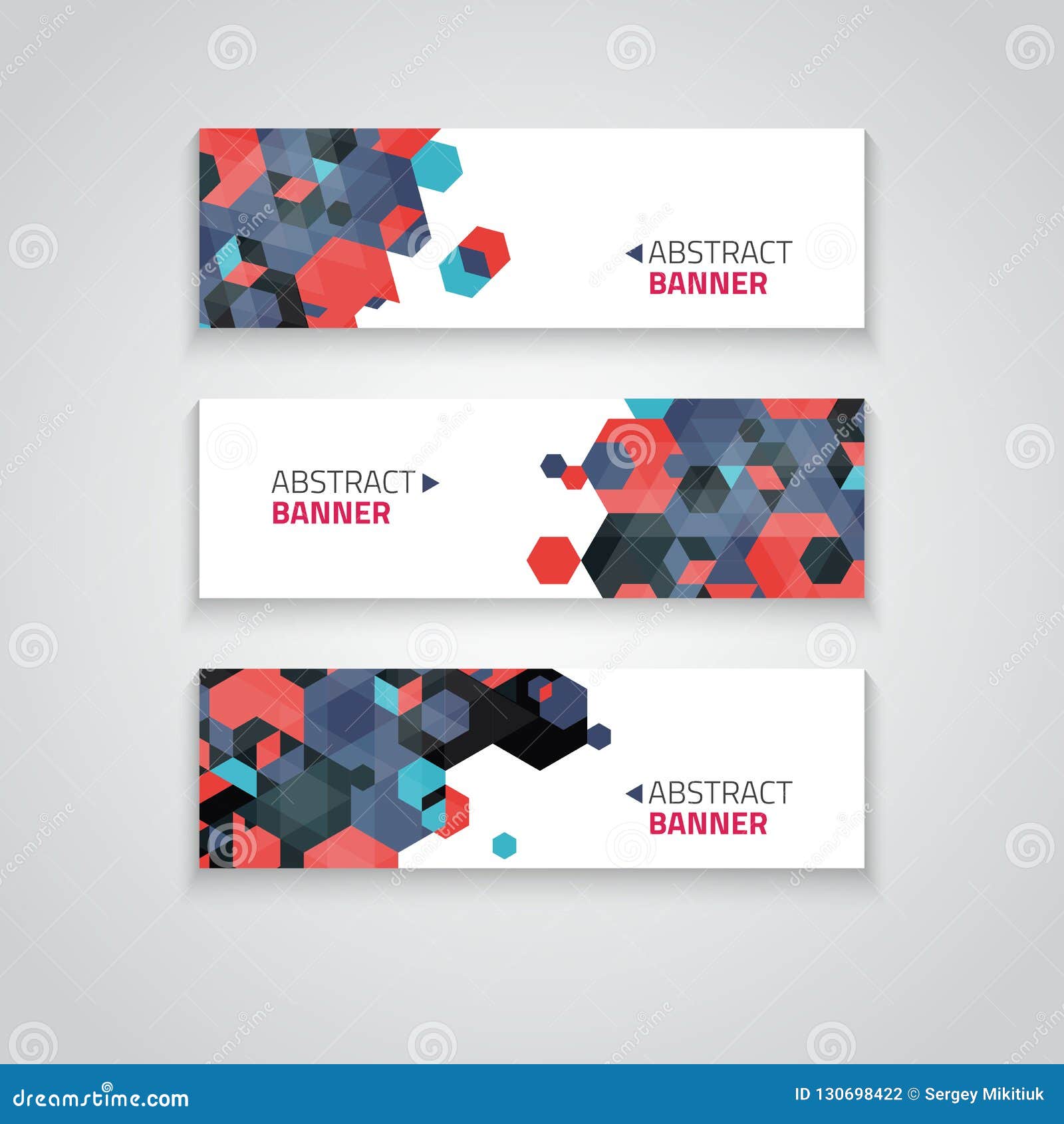 Set of Modern Abstract Triangular Banners. Vector Illustration. Stock ...