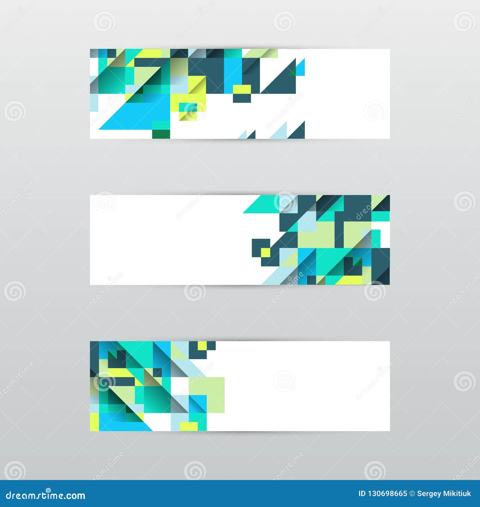 Set of Modern Abstract Triangular Banners. Vector Illustration. Stock ...