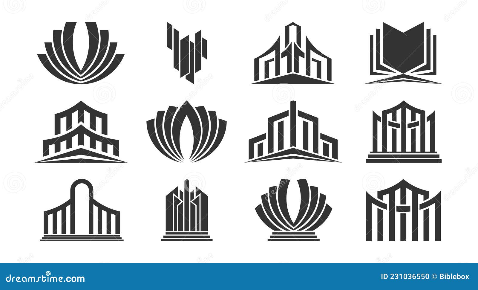 Set of Modern Abstract Vector Logos. Stock Vector - Illustration of ...