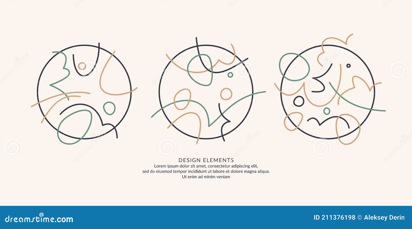 A Set of Modern Backgrounds with Abstract Elements and Dynamic Shapes ...