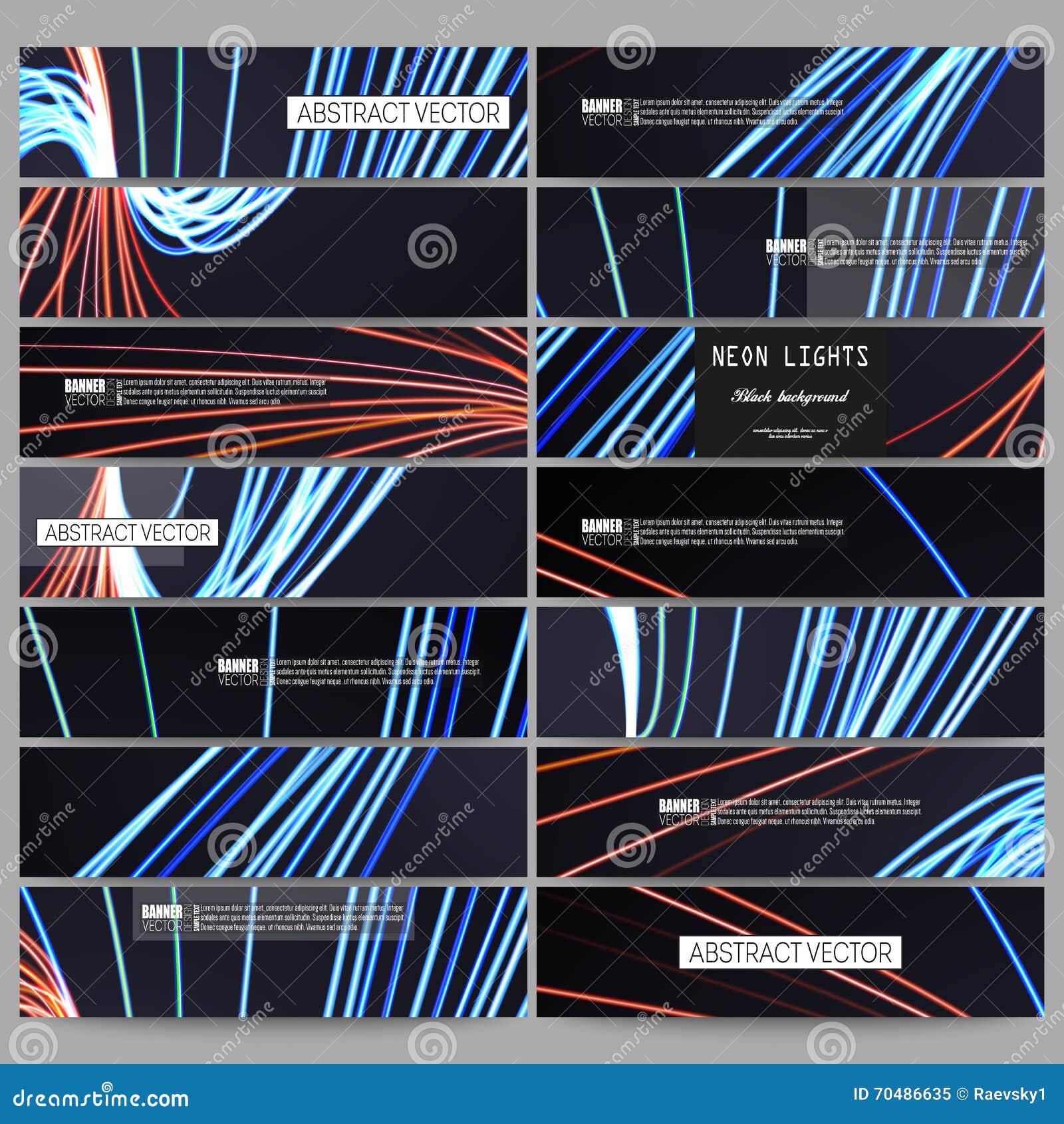 Set of Modern Banners. Abstract Lines Background, Motion Design Vector ...