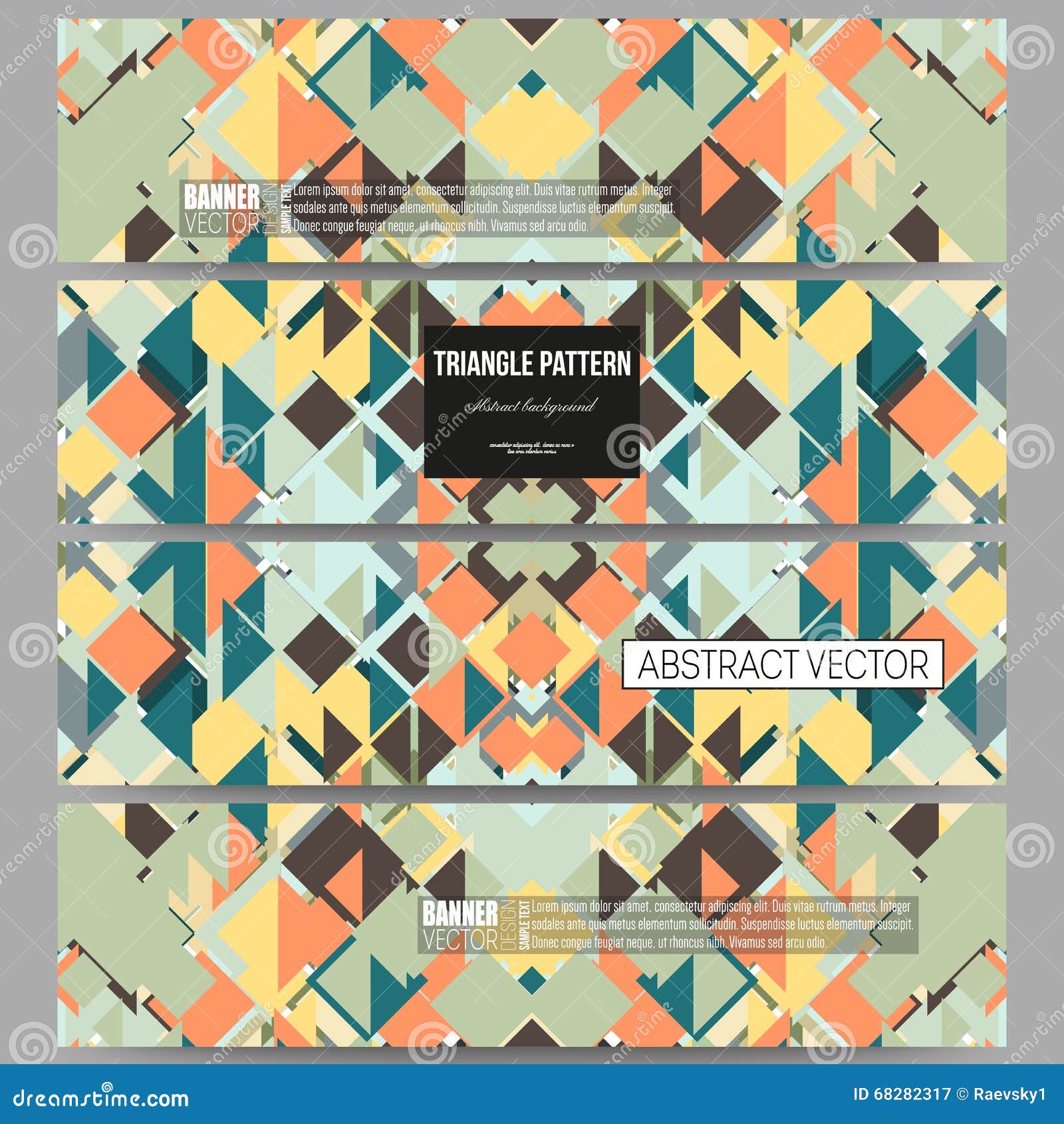 Set of Modern Banners. Material Design. Colored Vector Background Stock ...