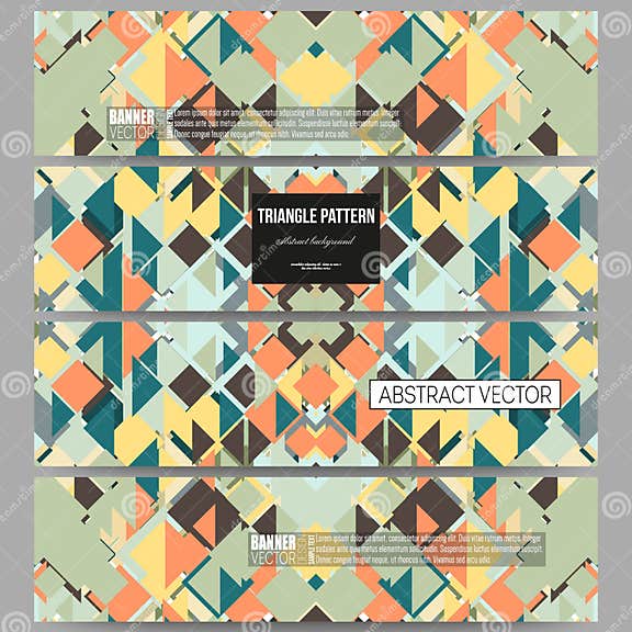 Set of Modern Banners. Material Design. Colored Vector Background Stock ...