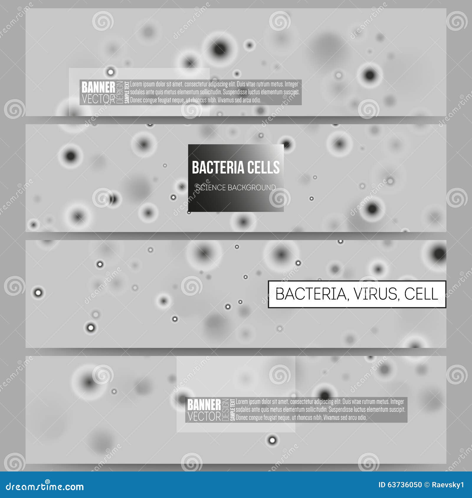 Set of Modern Banners. Molecular Research, Cells Stock Vector ...