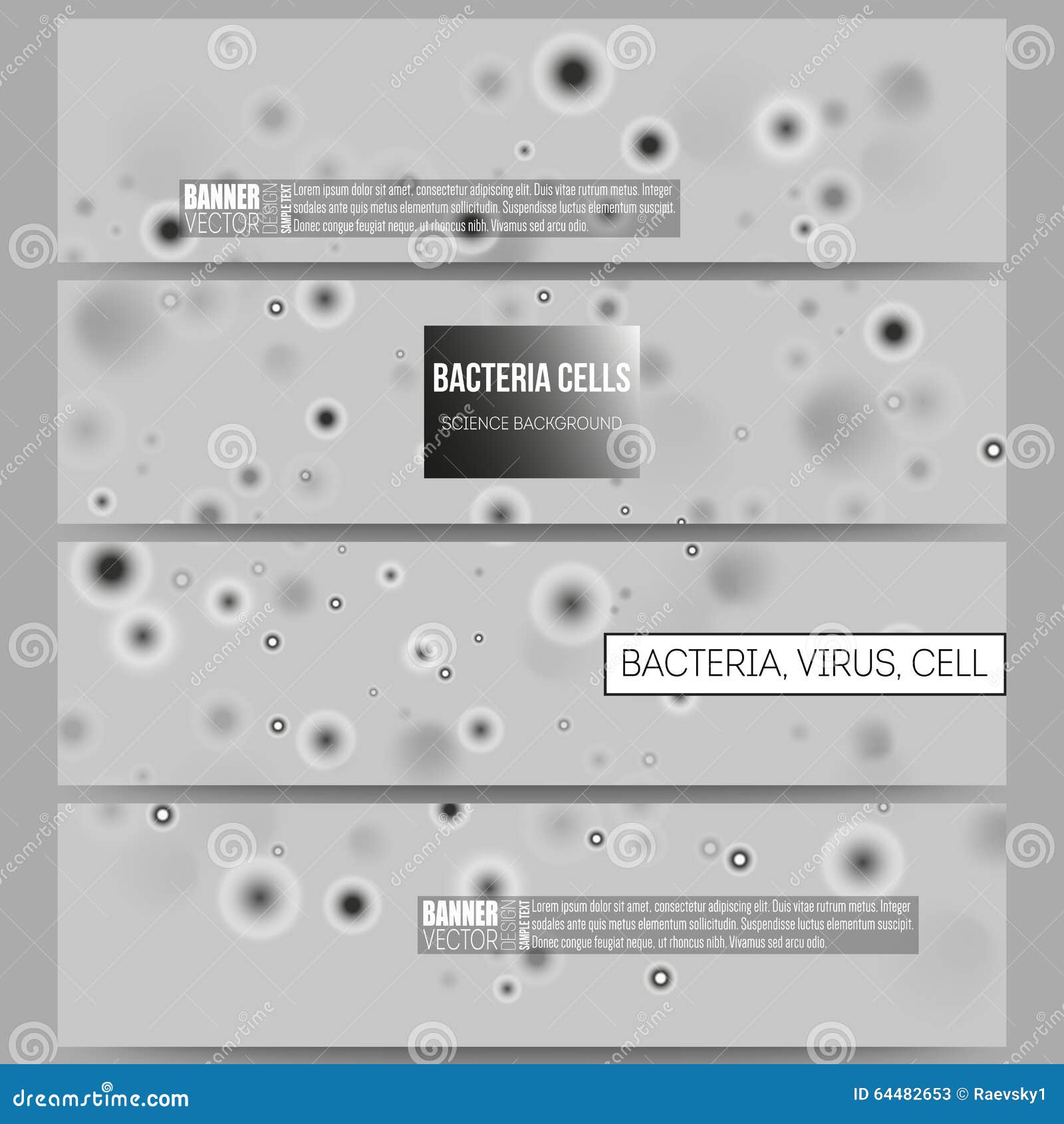 Set of Modern Banners. Molecular Research, Cells Stock Vector ...