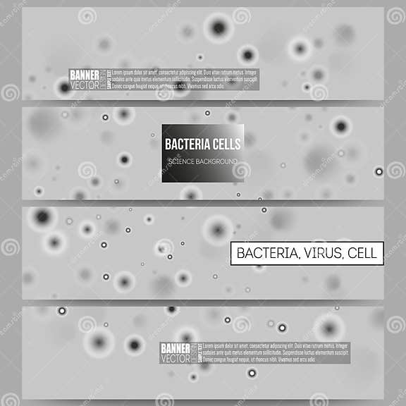 Set of Modern Banners. Molecular Research, Cells Stock Vector ...