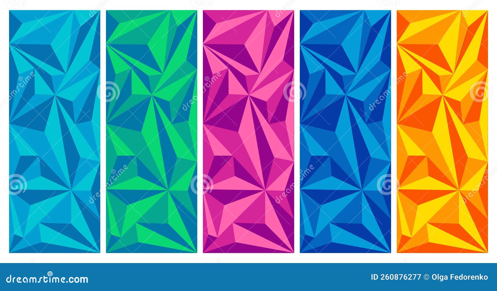 Set of Modern Banners with Triangles in Trendy Color. Design for the ...
