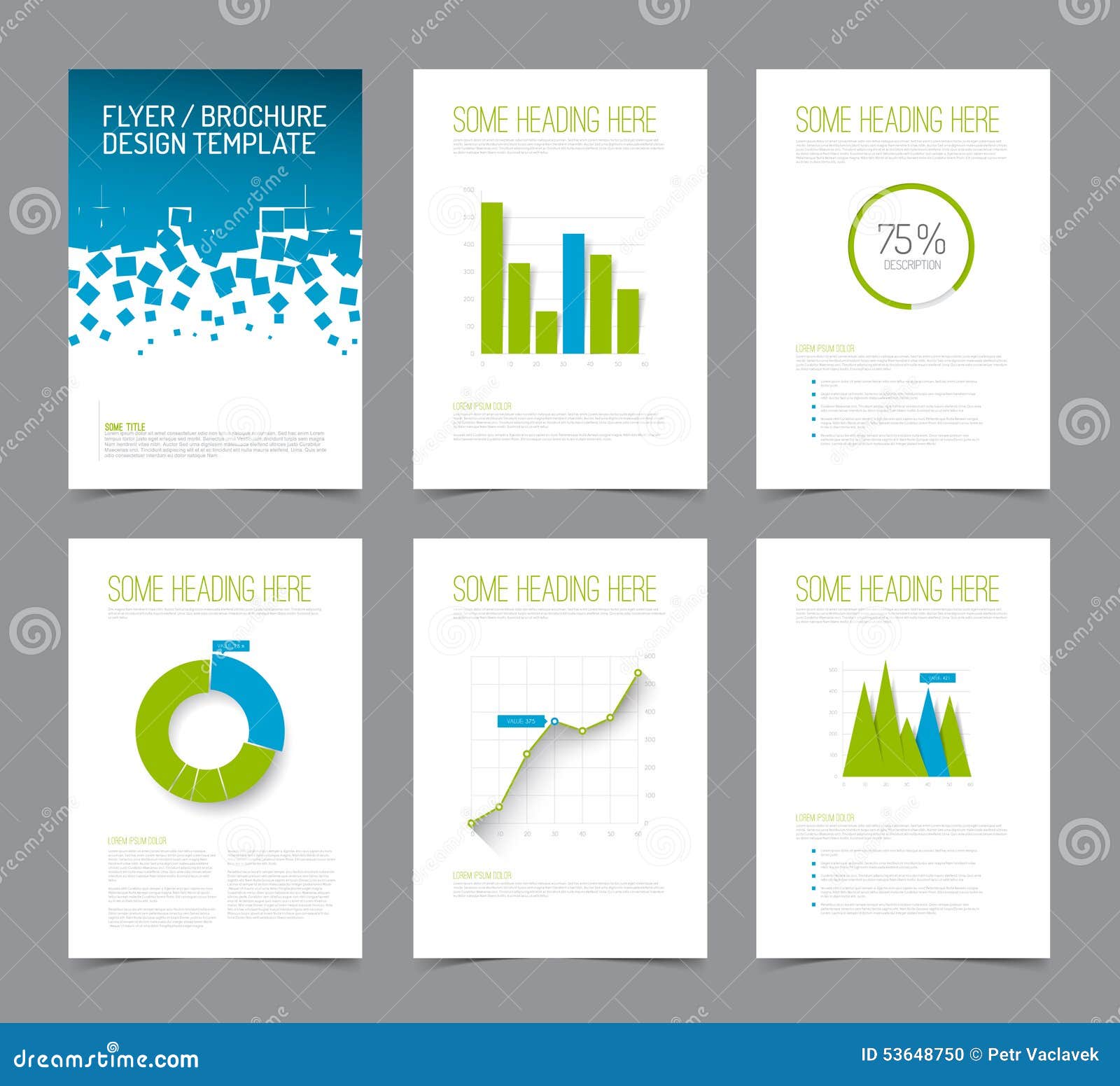 Set of Modern Brochure Flyer Design Templates Stock Vector ...