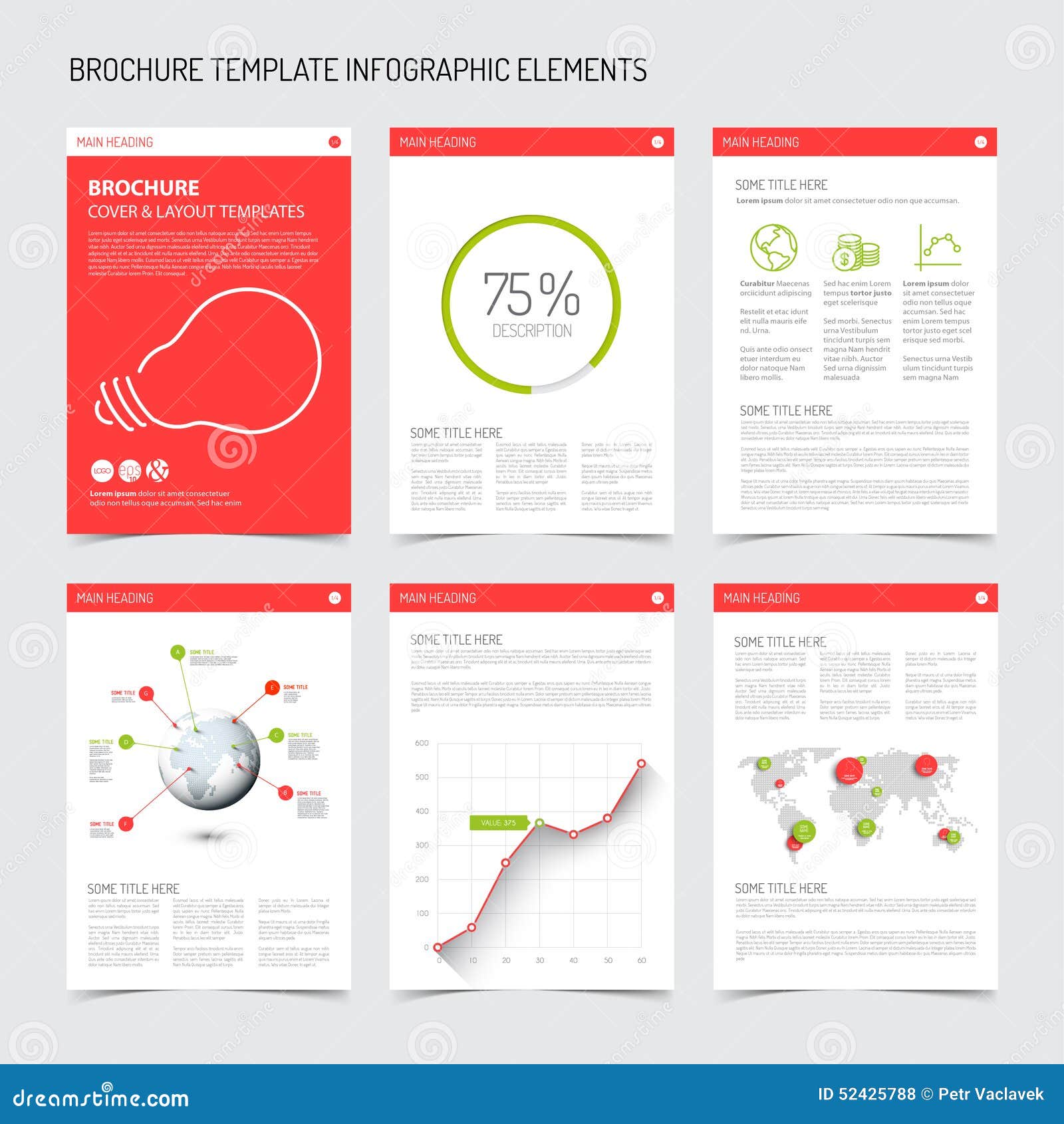 Set of Modern Brochure Flyer Design Templates Stock Vector ...