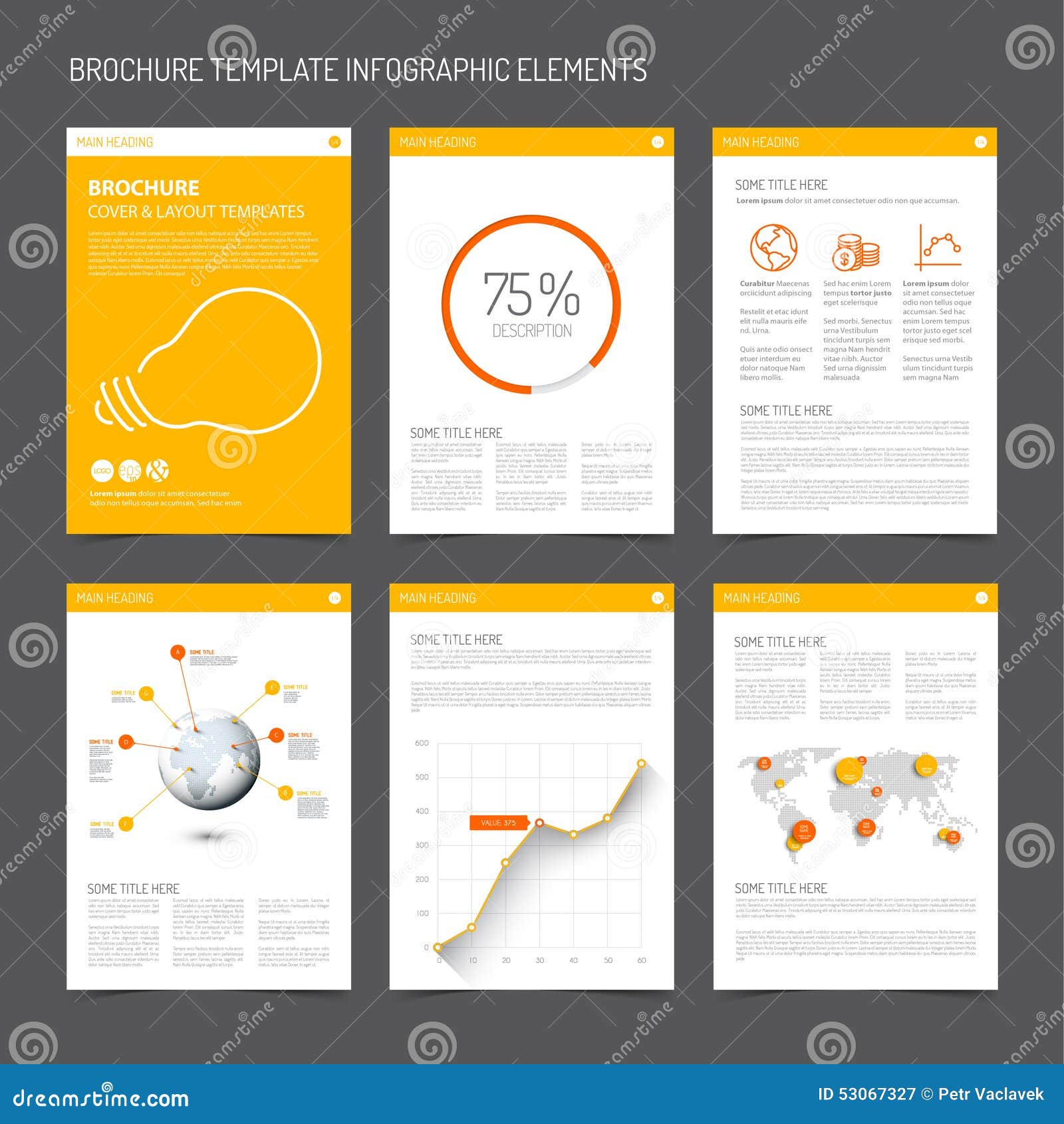 Modern Brochure Cover Flyer Poster Layout Vector Template. Colorful ...