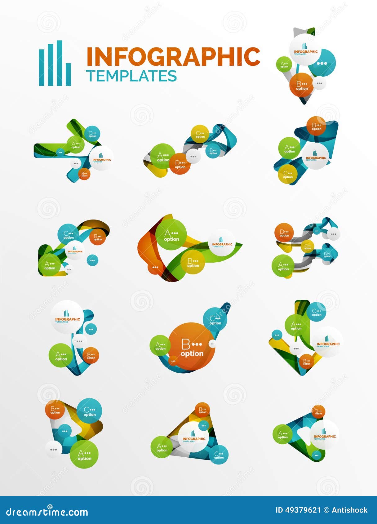 Set of Modern Business Infographics Stock Vector - Illustration of ...