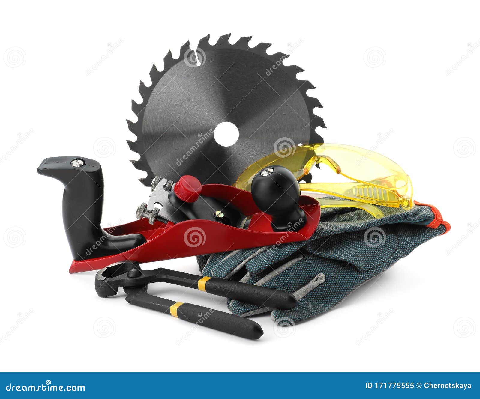 Set of Modern Carpenter`s Tools Isolated Stock Image - Image of plane ...