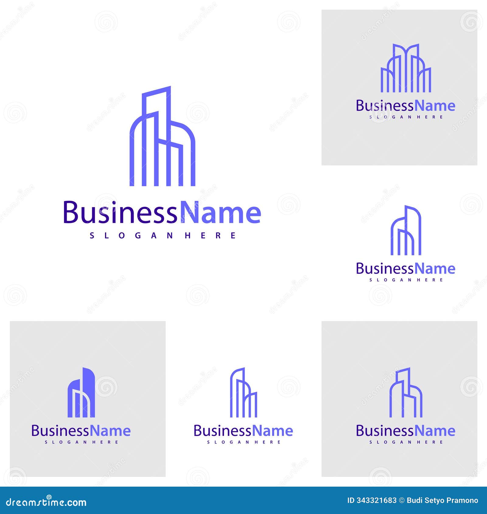 Set of Modern City Logo Design Vector Illustration, Creative Building ...