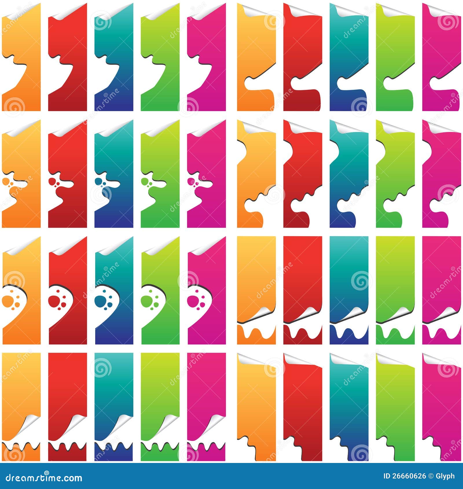 Set of Modern, Colorful Web Banners Stock Vector - Illustration of ...