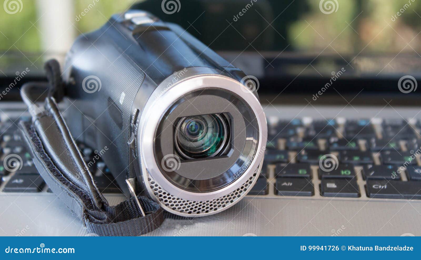 Set of Modern Computer Devices - Laptop and Camcorder Stock Photo ...