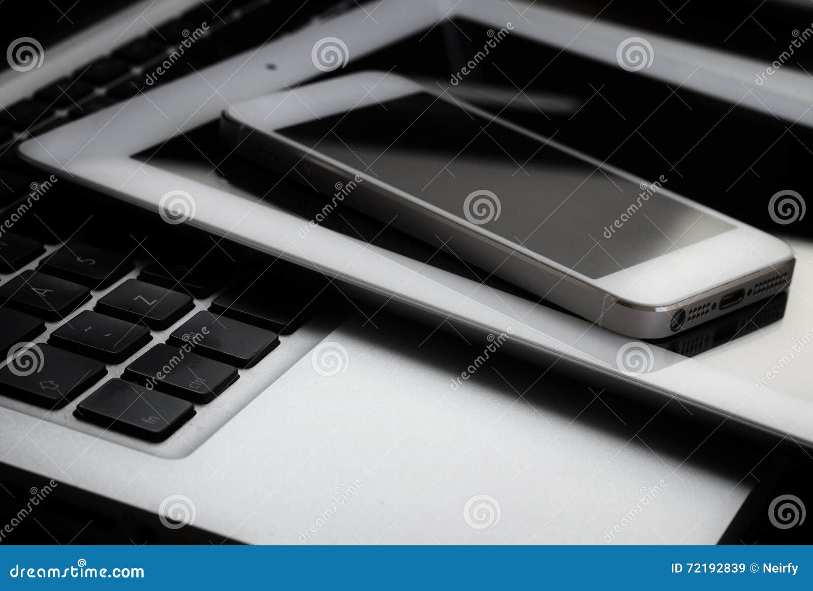 Set of Modern Computer Devices Stock Image - Image of concept ...