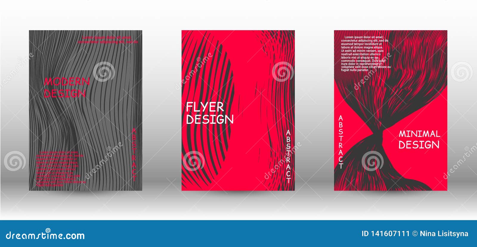 A set of modern covers. stock image. Image of book, graphic - 141607111