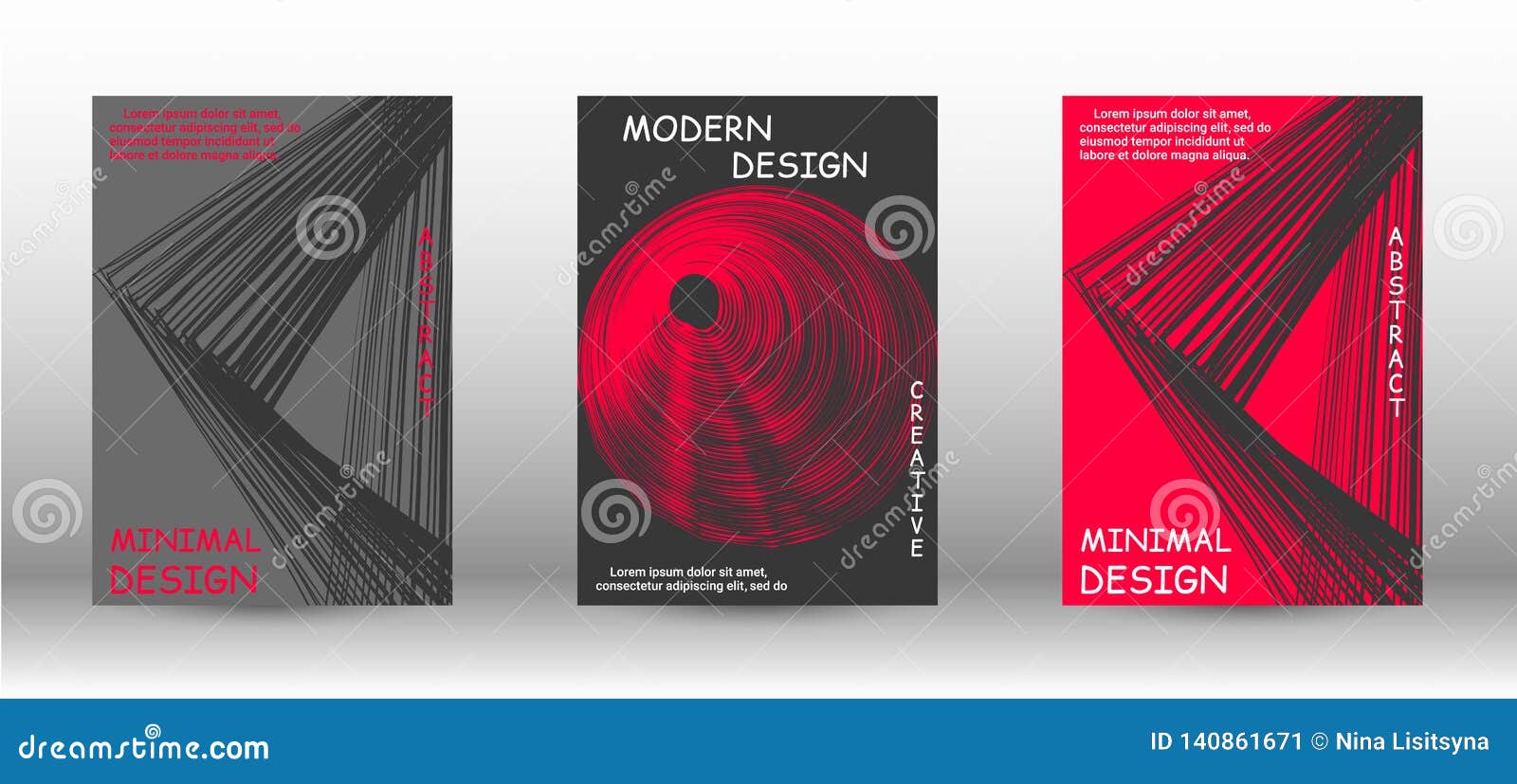 A set of modern covers. stock image. Image of modern - 140861671
