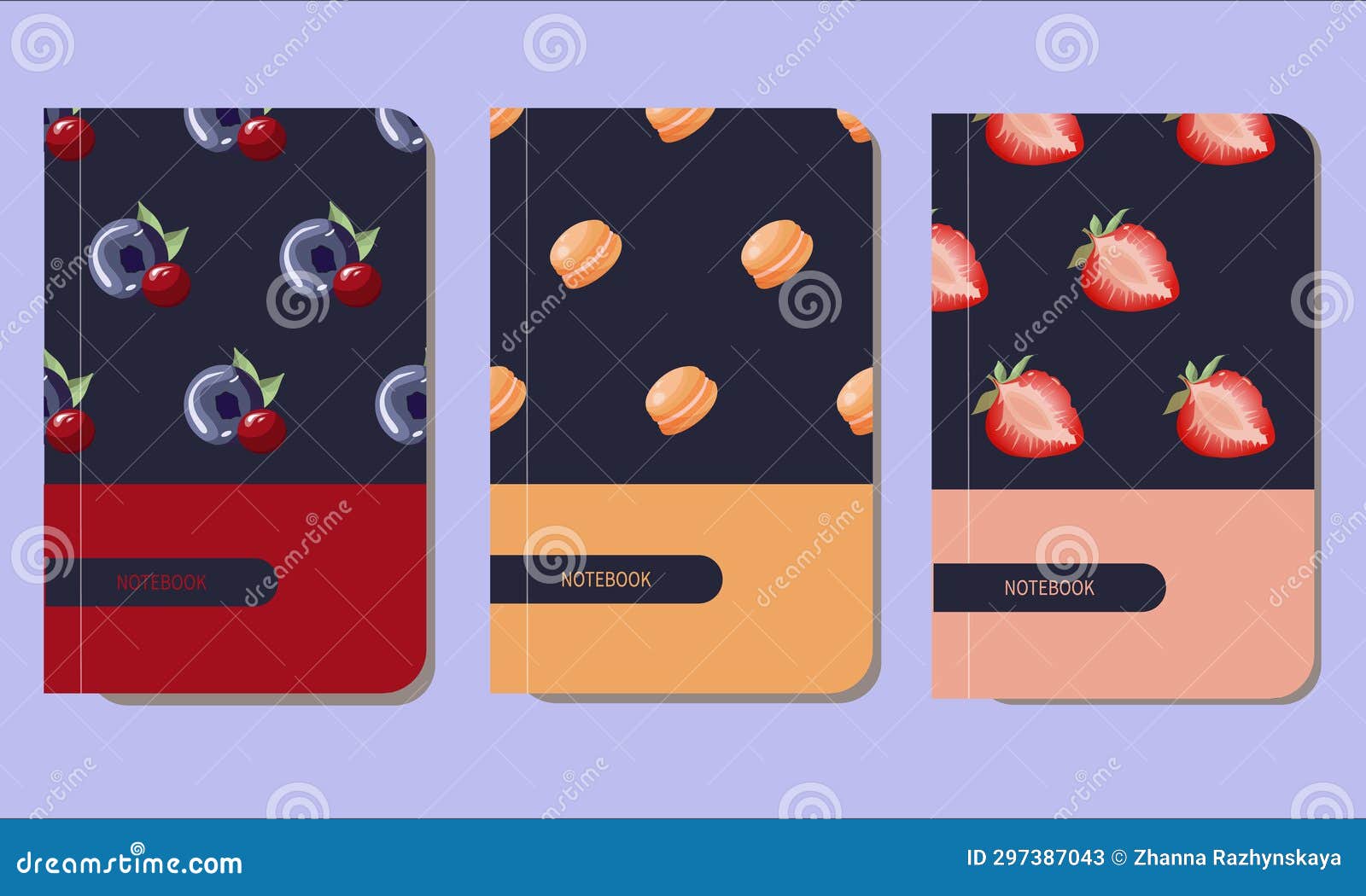 A Set of Modern Covers and Title Pages. Versatile Design for Notepads ...