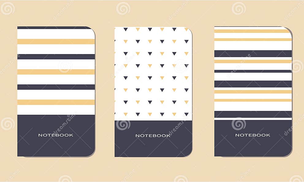 A Set of Modern Covers and Title Pages. Versatile Design for Notepads ...