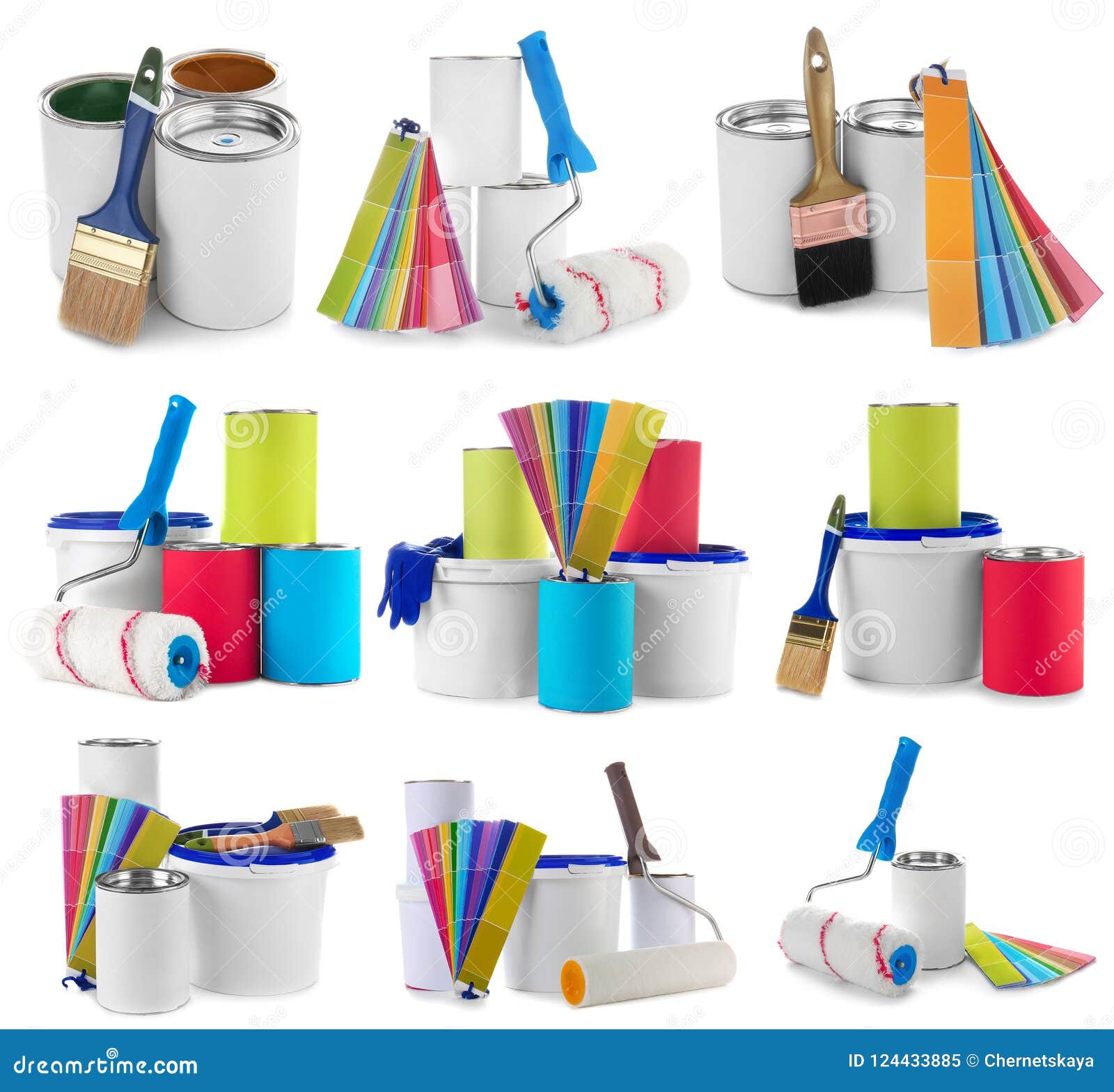Set with Modern Decorator`s Tools Stock Image - Image of equipment ...