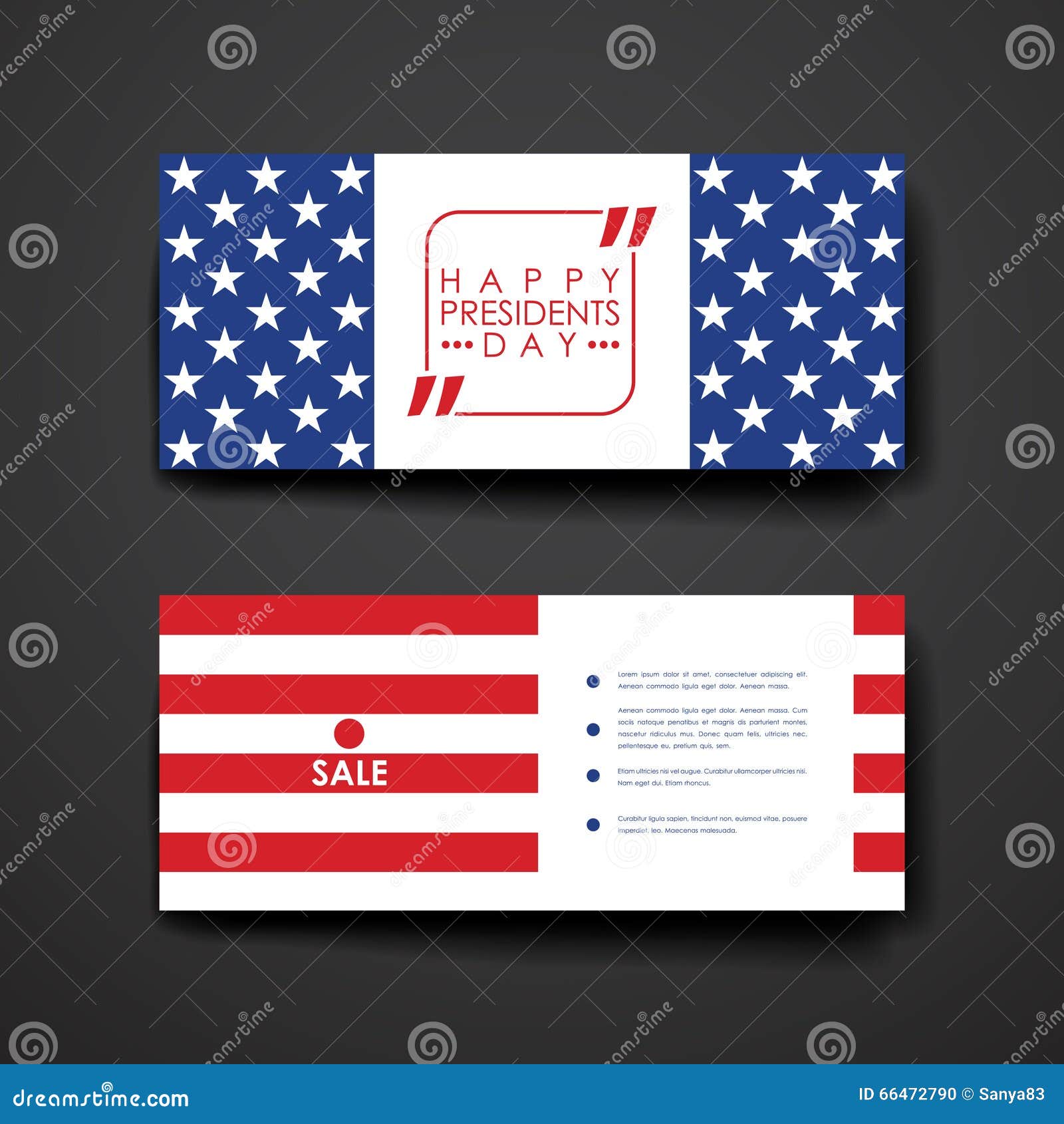 Set of Modern Design Banner Template in Presidents Day Style Stock ...