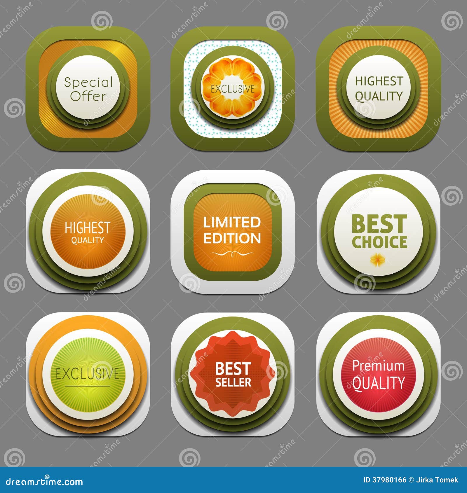 Set of Modern Design Labels Stock Vector - Illustration of elements ...