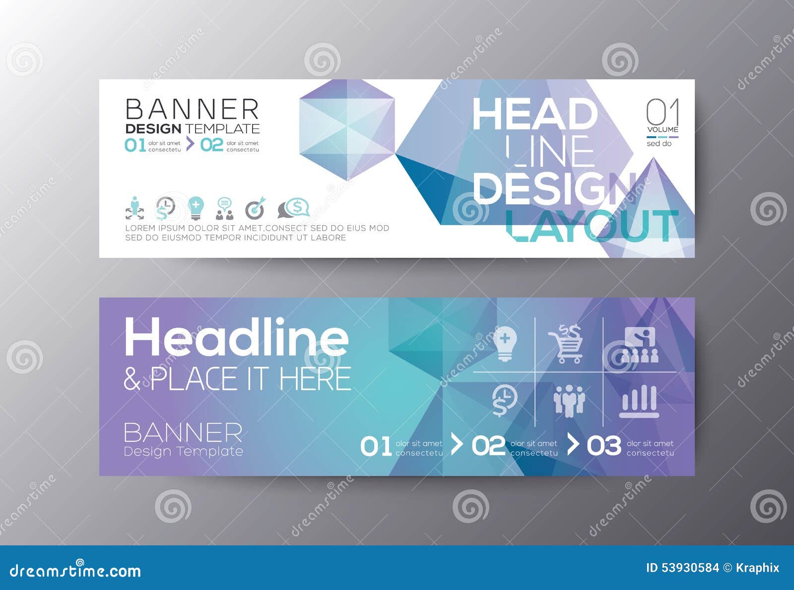 Set of Modern Design Web Banners Template Stock Vector - Illustration ...