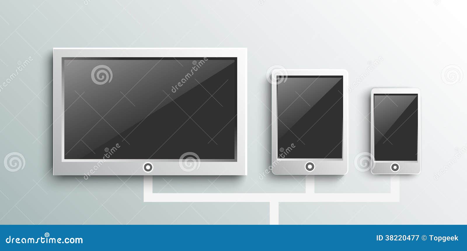 Set of Modern Digital Devices Stock Vector - Illustration of modern ...