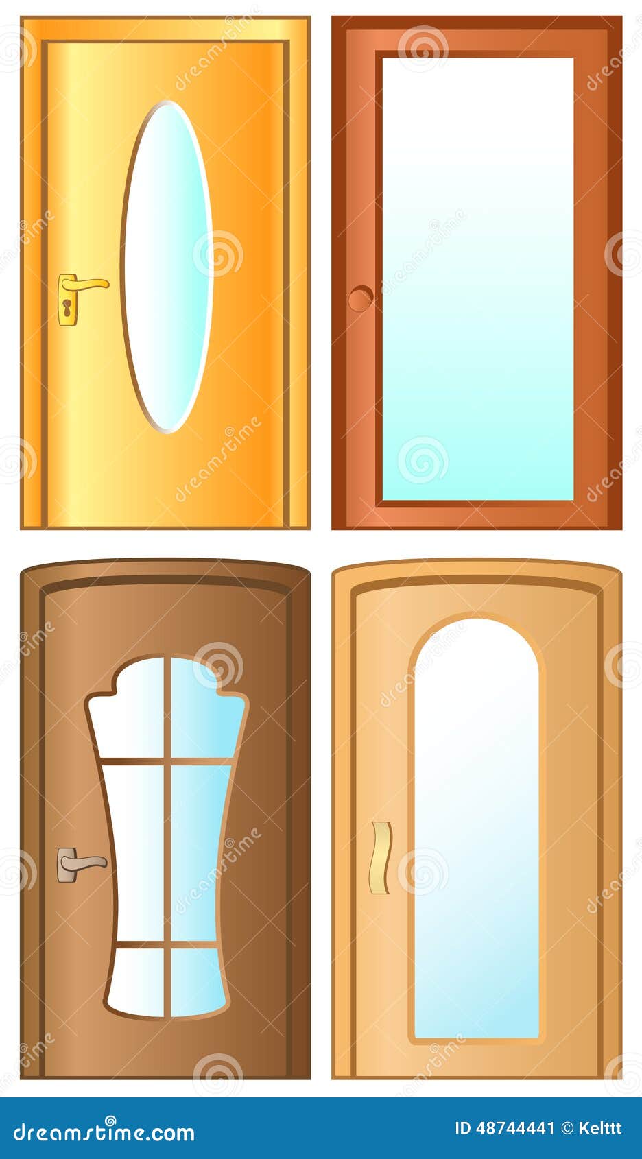 Set modern doors stock vector. Illustration of collection - 48744441